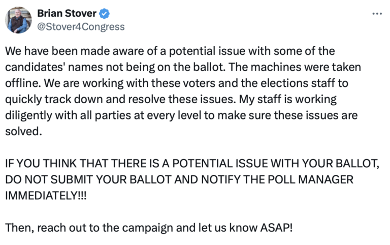 Stover Campaign Urges Voters to Report Early Voting Irregularities ...